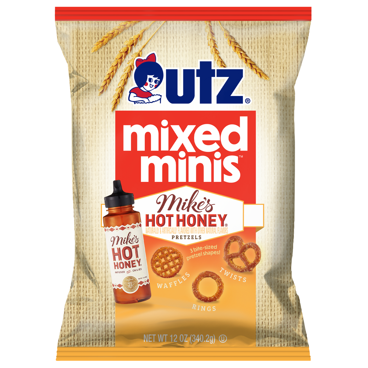 Utz Mixed Minis Pretzels Mikes Hot Honey Utz Quality Foods