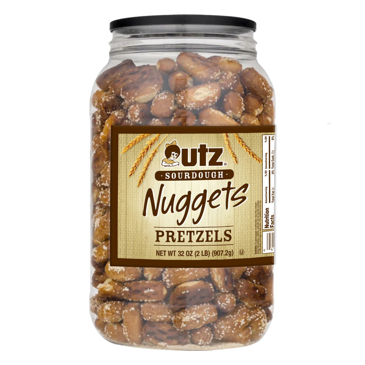 Utz Sourdough Nuggets Pretzels 32 Oz Barrels 2 Pack Utz Quality Foods