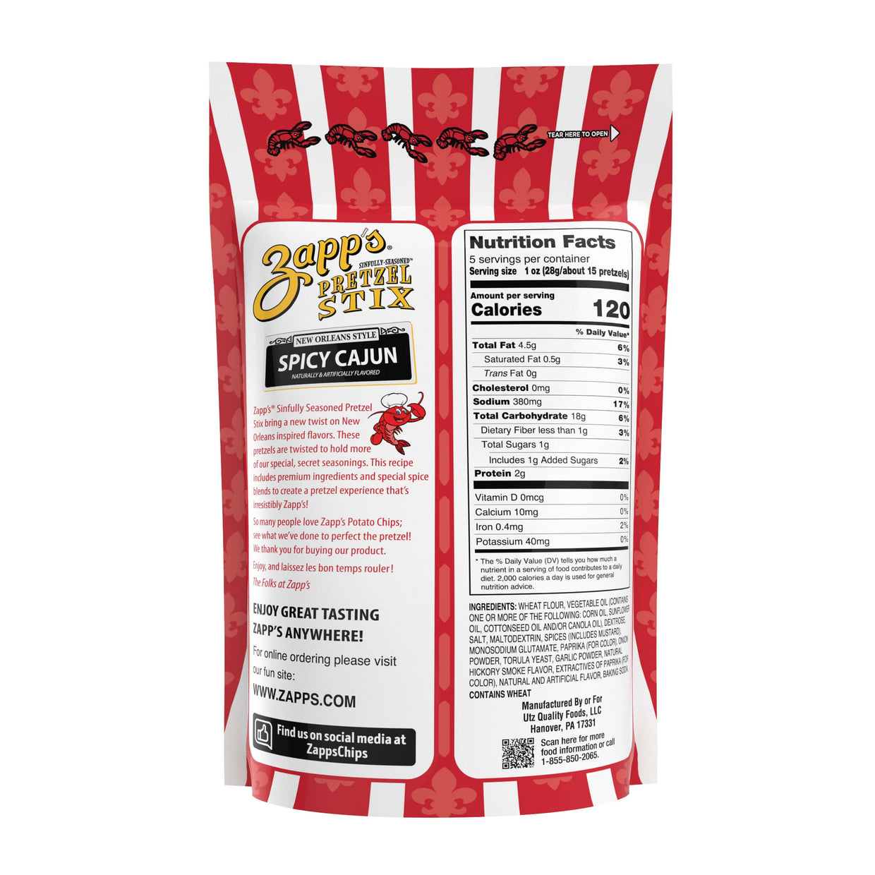 Zapp's Pretzel Stix, Spicy Cajun – Utz Quality Foods