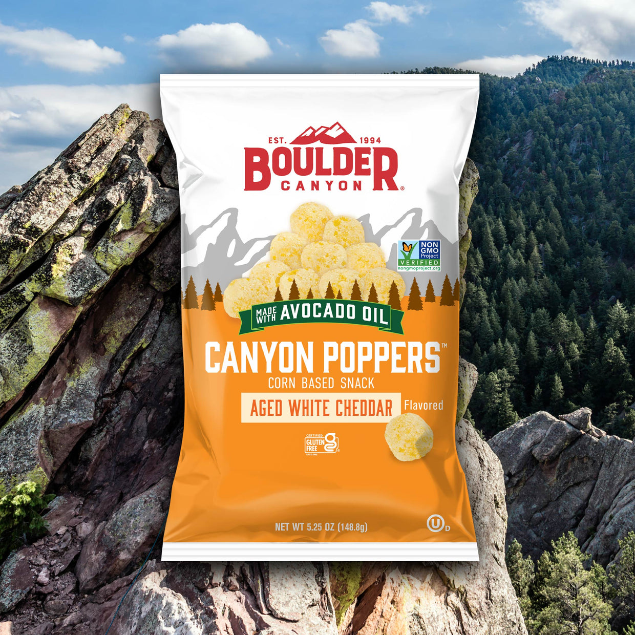 Boulder Canyon Avocado Oil Canyon Poppers, Aged White Cheddar – Utz ...