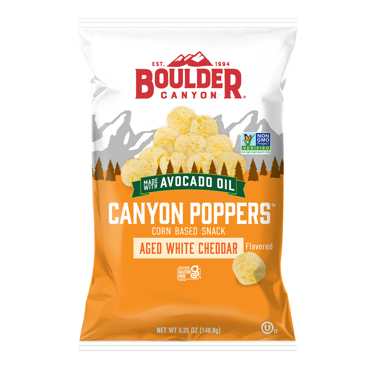 Boulder Canyon Avocado Oil Canyon Poppers, Aged White Cheddar – Utz ...