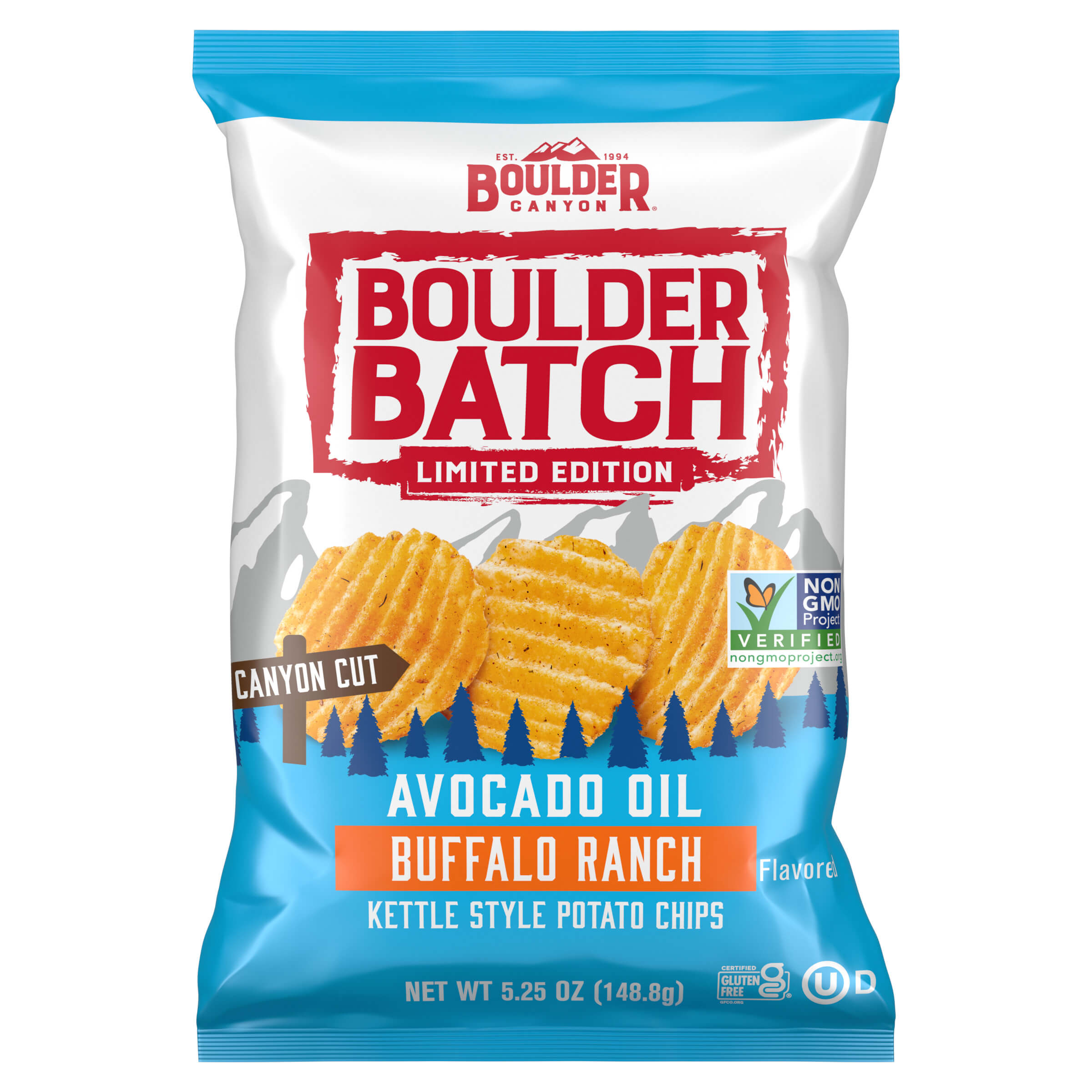 Boulder Batch Buffalo Ranch Avocado Oil Kettle Potato Chips – Utz ...