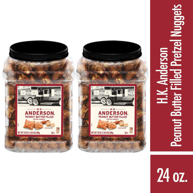 H.K. Anderson Peanut Butter Filled Pretzel Nuggets Barrel, Multipack ...