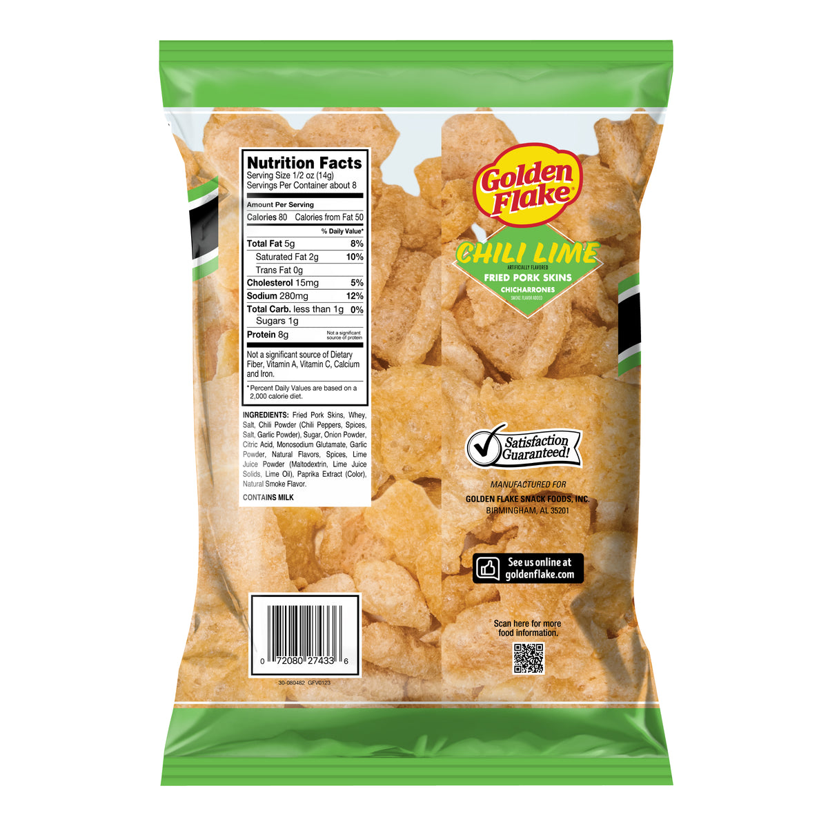 Golden Flake Pork Skins Chili Lime – Utz Quality Foods