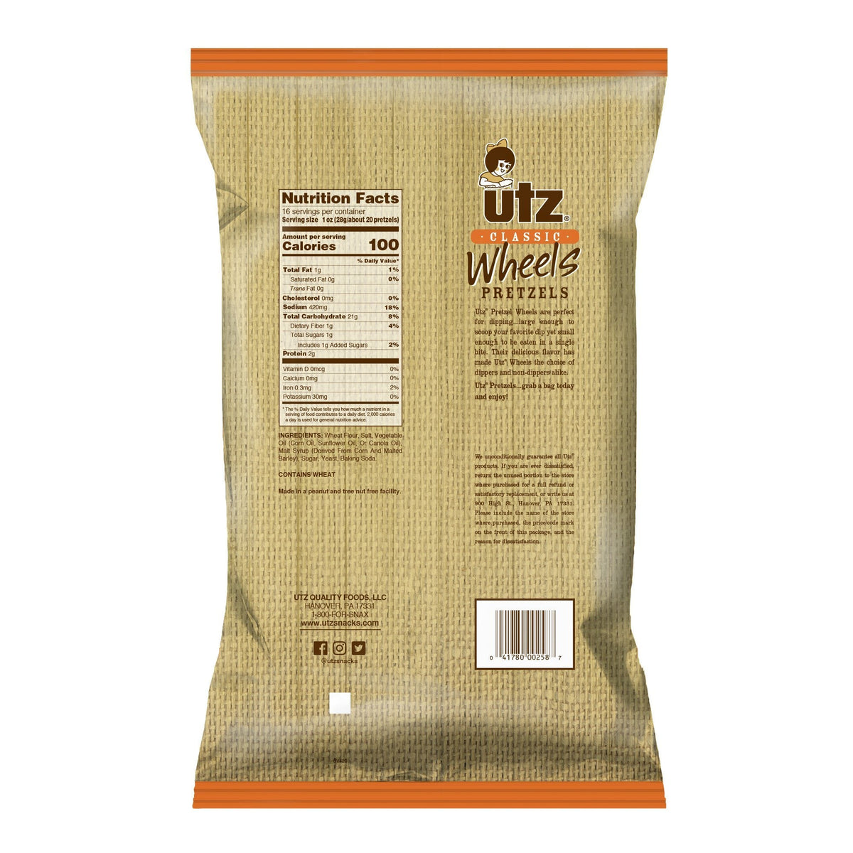 Utz Pretzels Classic Wheels 16 oz. – Utz Quality Foods