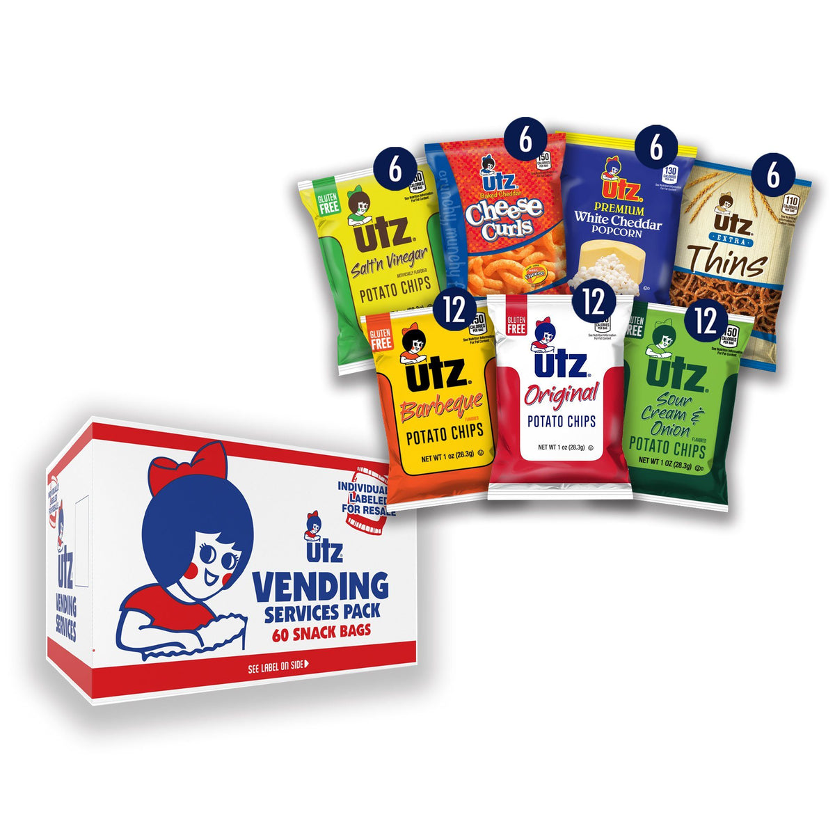 Utz Snack Jumbo Variety Pack 58.50 oz. 60 CT Box – Utz Quality Foods